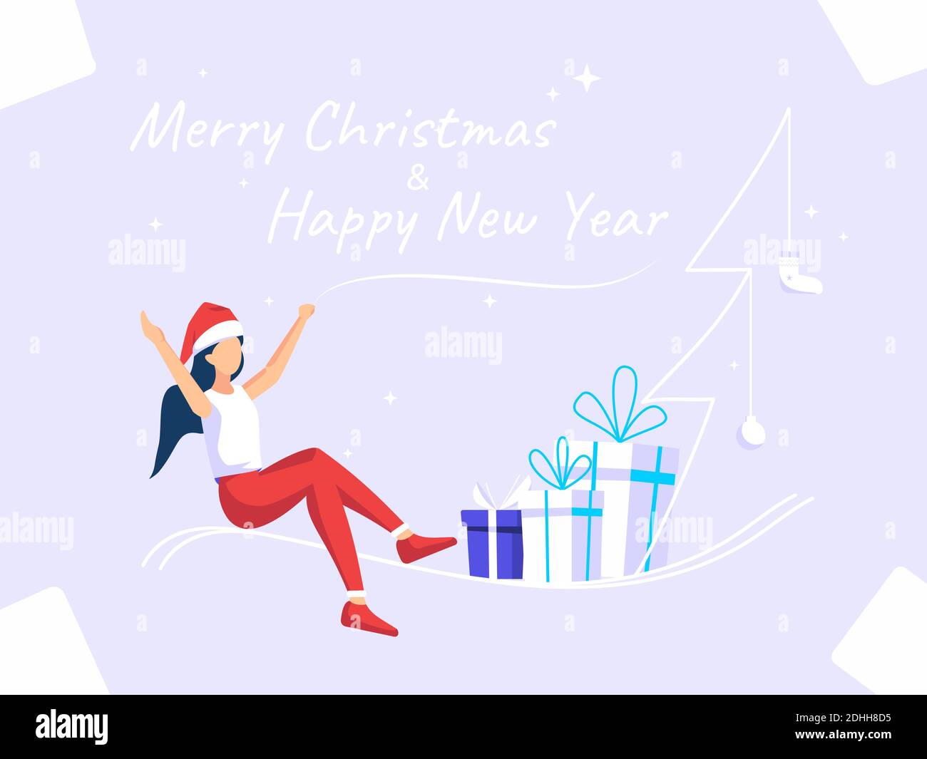 Social media design concept. Christmas New Year Greetings. used for web ... Social media design concept. Christmas New Year Greetings. used for web ...