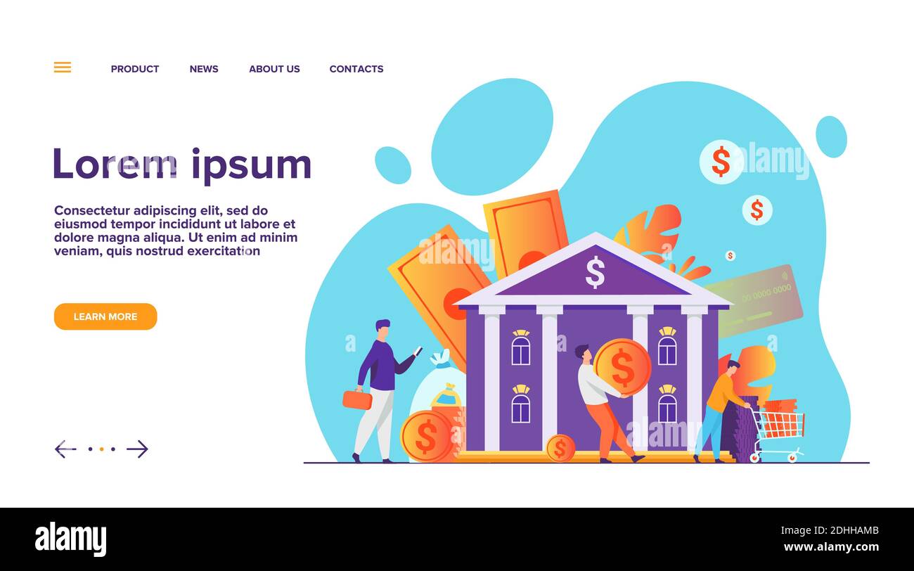 People Bank Queue Stock Vector Images - Alamy