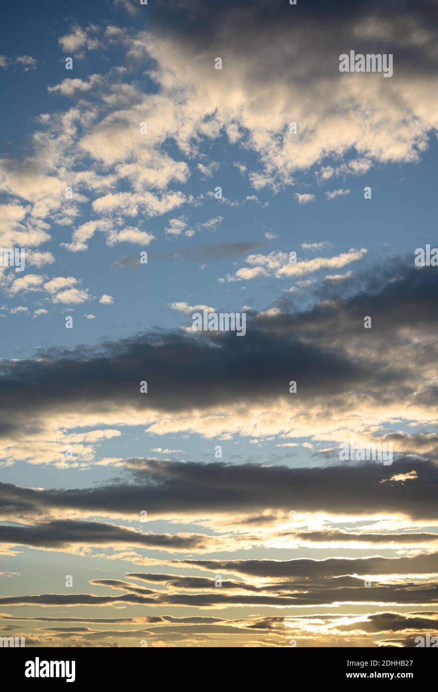 Beautiful and warm colored sunset sky Stock Photo - Alamy