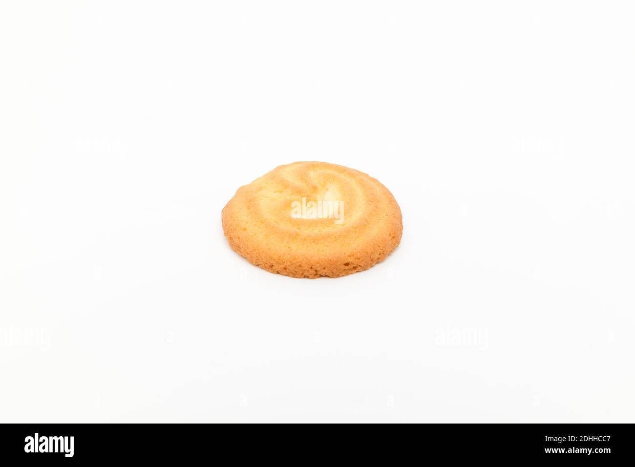 Butter-flavored cookies on white background Stock Photo - Alamy