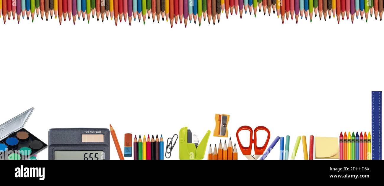 School Supplies Border