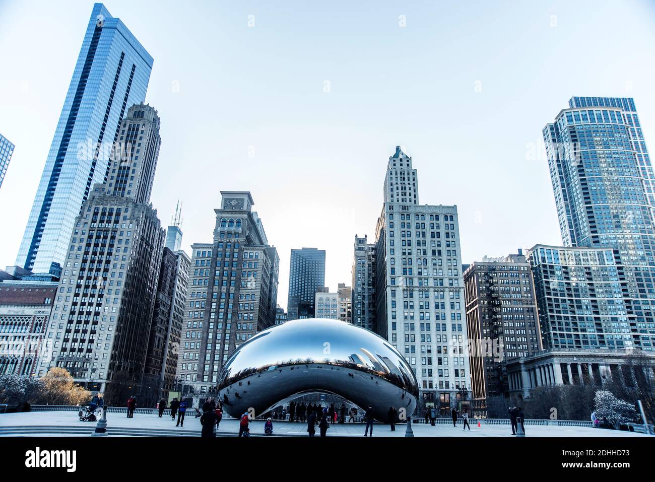 CHICAGO - april 12: Cloud Gate in Millennium Park on April 12, 2016 in ...