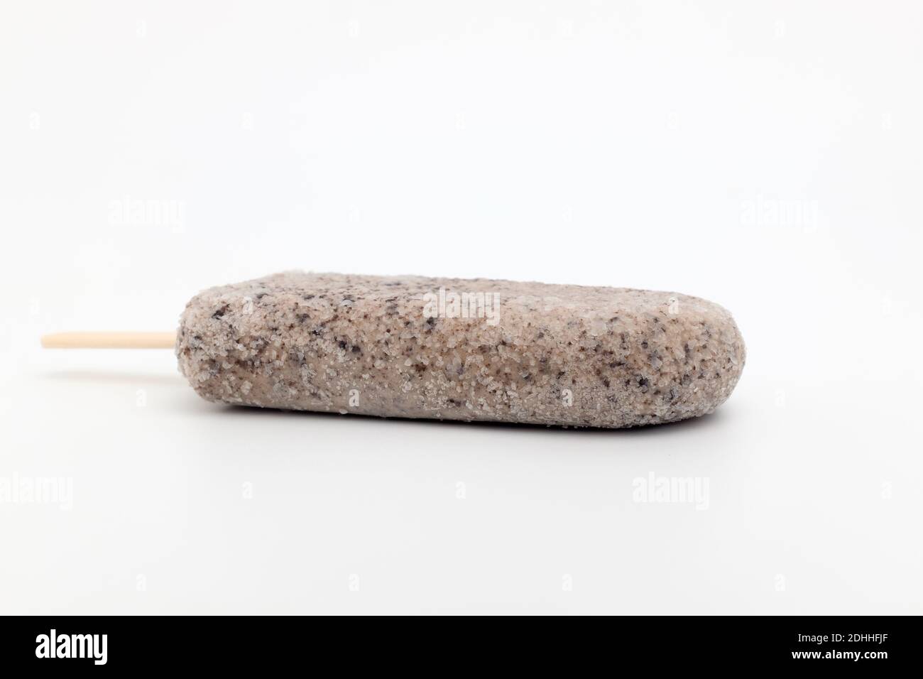 Cookie and cream ice cream on white background Stock Photo - Alamy