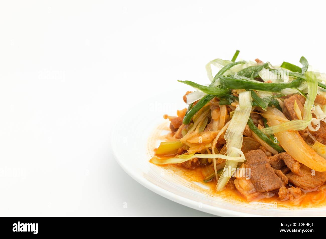 Gochujang bulgogi on white background Stock Photo - Alamy