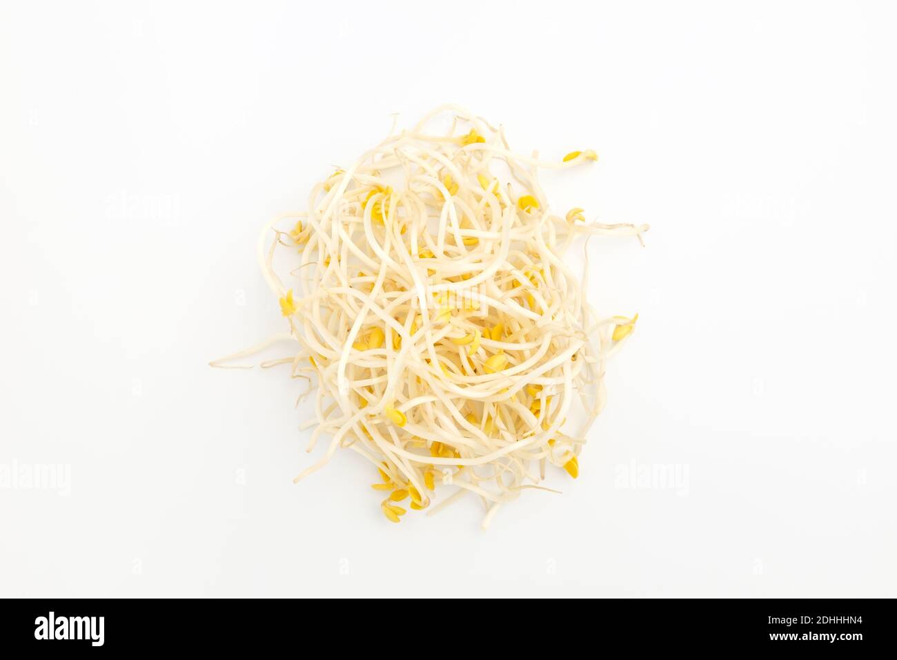 Bean sprouts on white background Stock Photo - Alamy