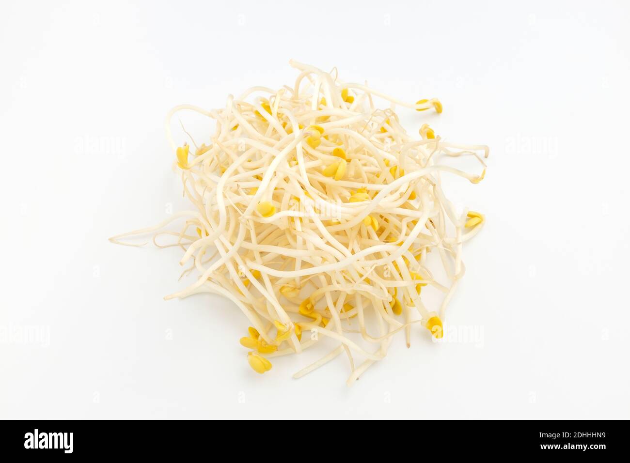 Bean sprouts on white background Stock Photo - Alamy
