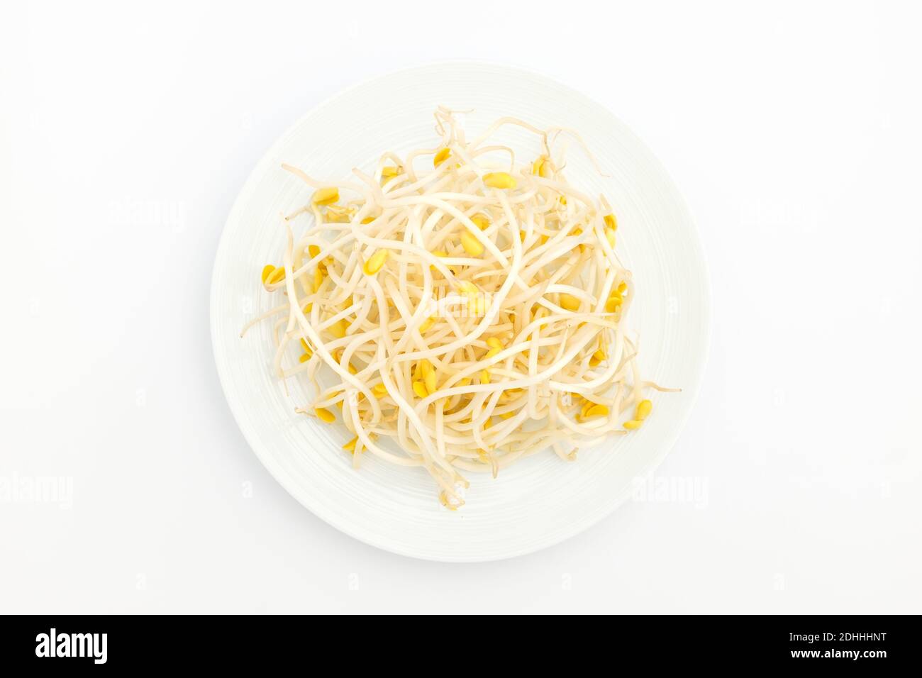 Bean sprouts on white background Stock Photo - Alamy