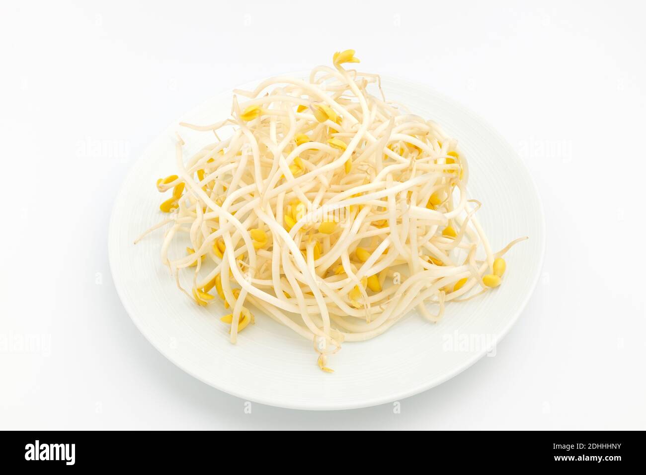 Bean sprouts on white background Stock Photo - Alamy