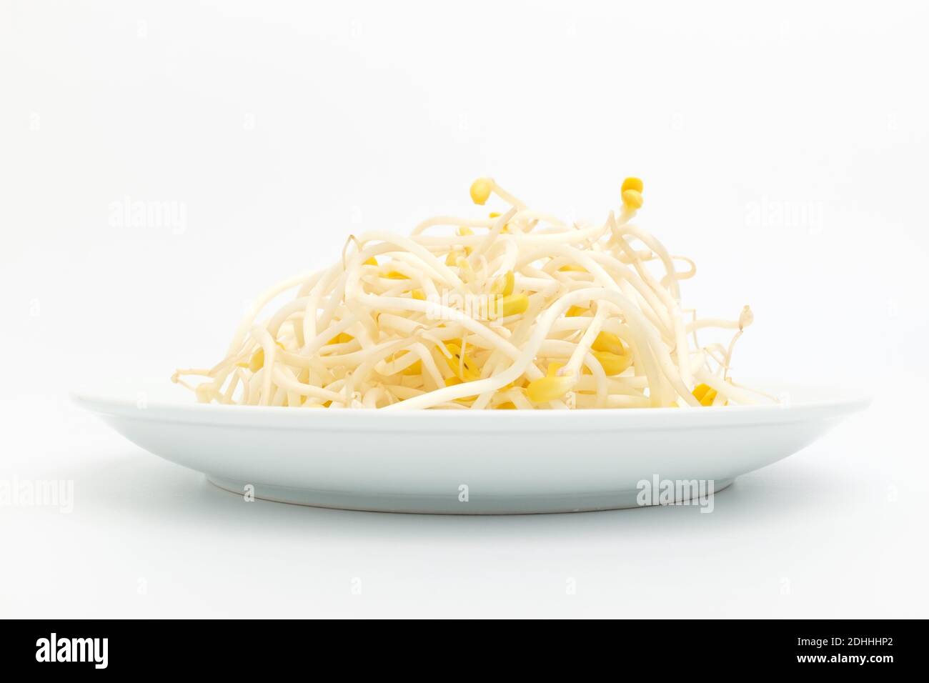 Bean sprouts on white background Stock Photo - Alamy