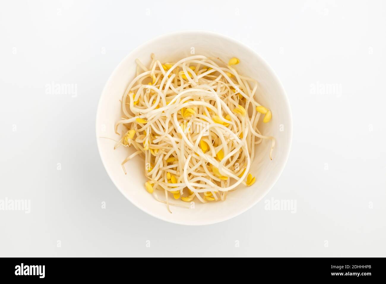 Bean sprouts on white background Stock Photo - Alamy