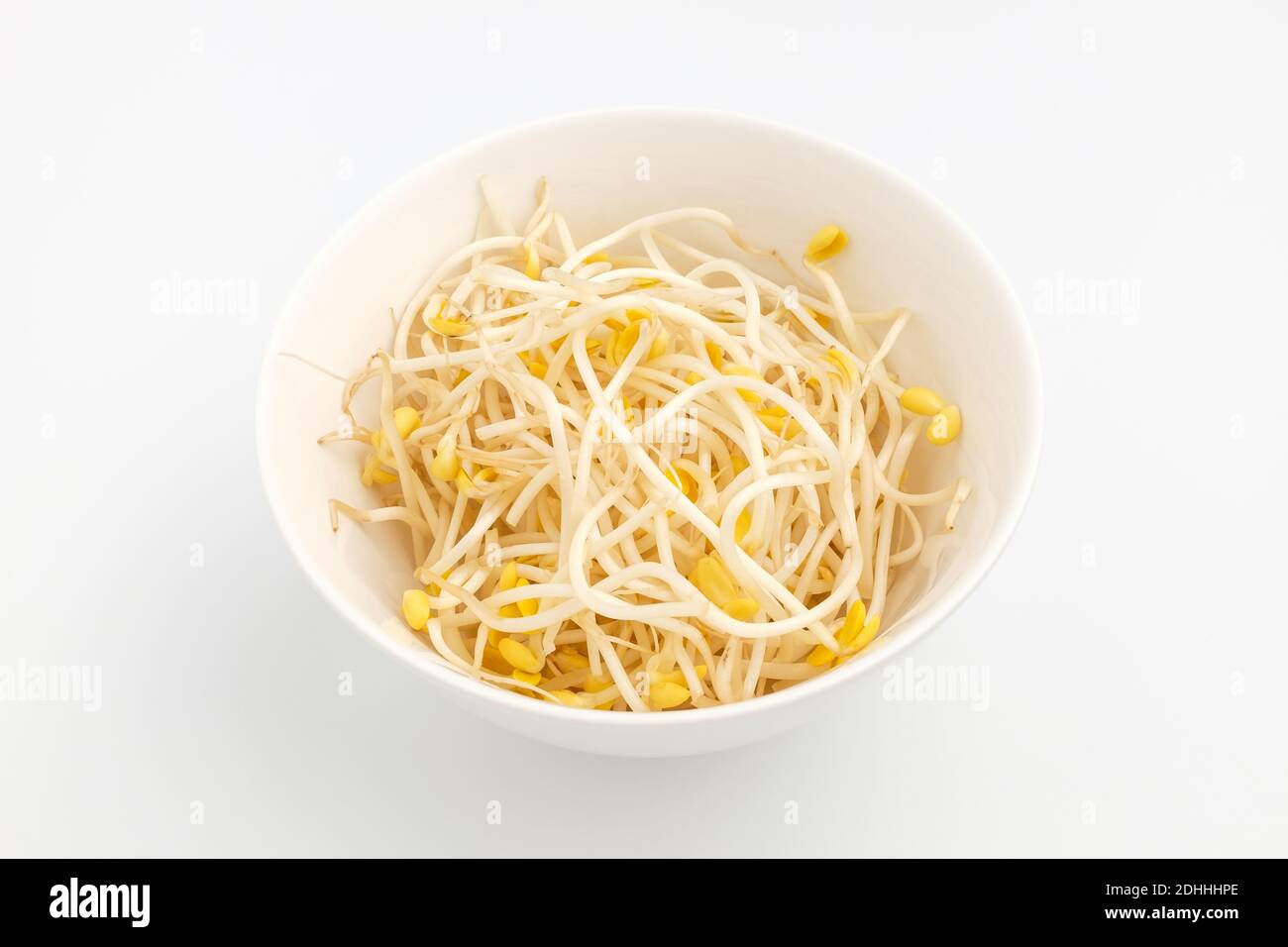 Bean sprouts on white background Stock Photo - Alamy