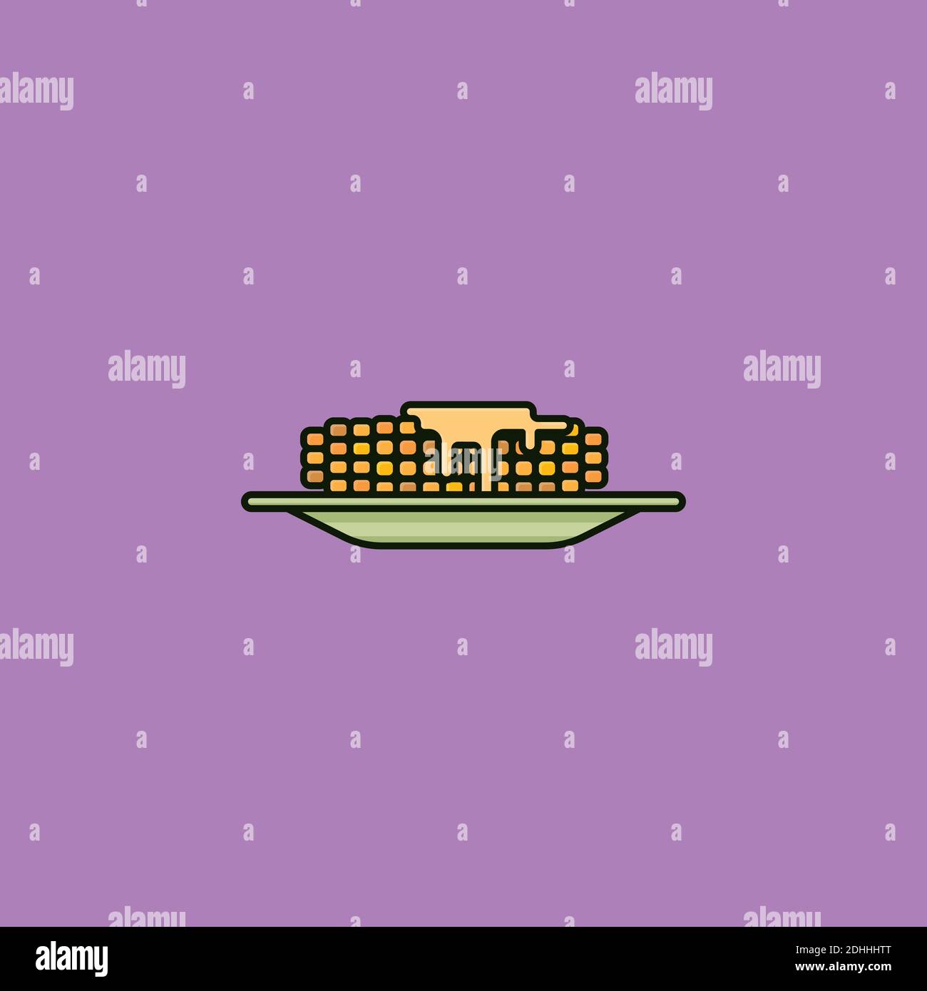 Corn cob butter Stock Vector Images - Alamy