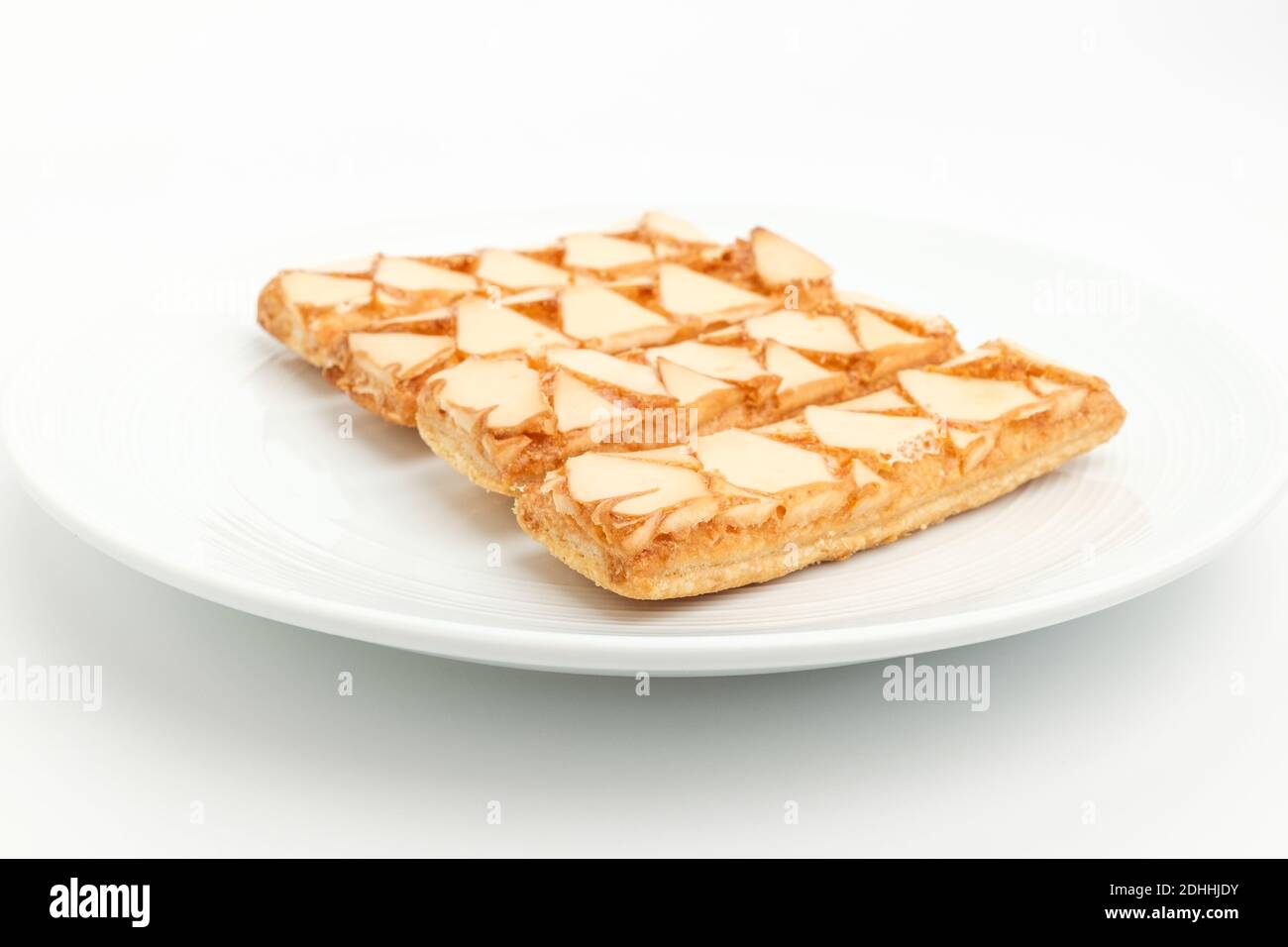 Crispy pastry on white background Stock Photo - Alamy