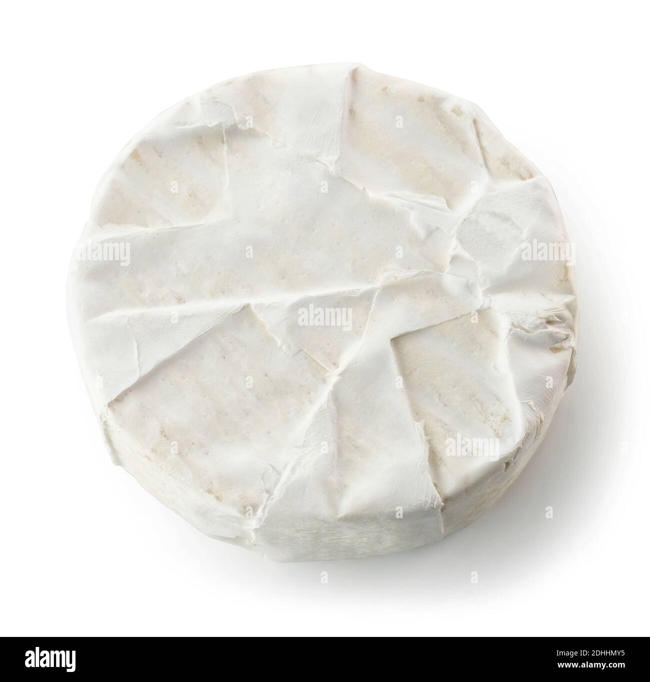 fresh brie cheese isolated on white background, top view Stock Photo ...