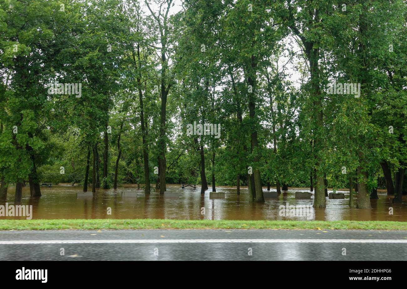 The rising flood waters from a hurricane Stock Photo - Alamy