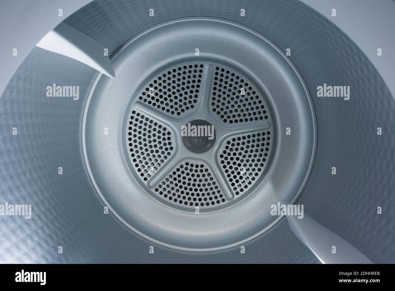 Interior view of the tumble dryer. Conceptual image of housework and ...