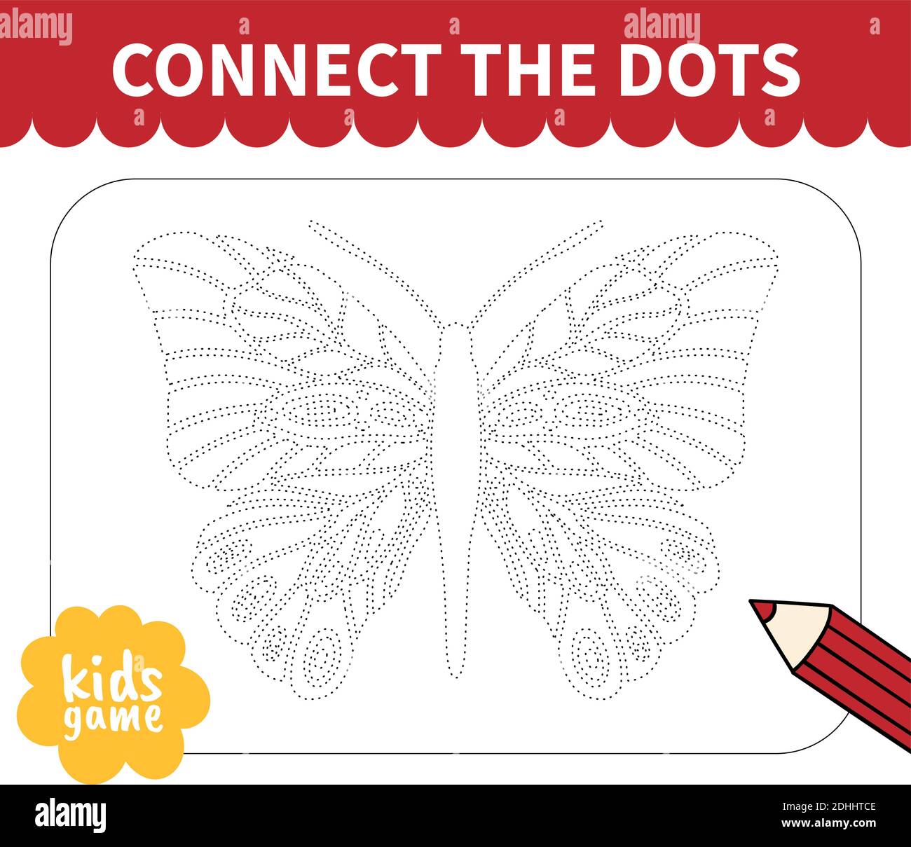 Children board game connect to dotted line for preschoolers and primary ...