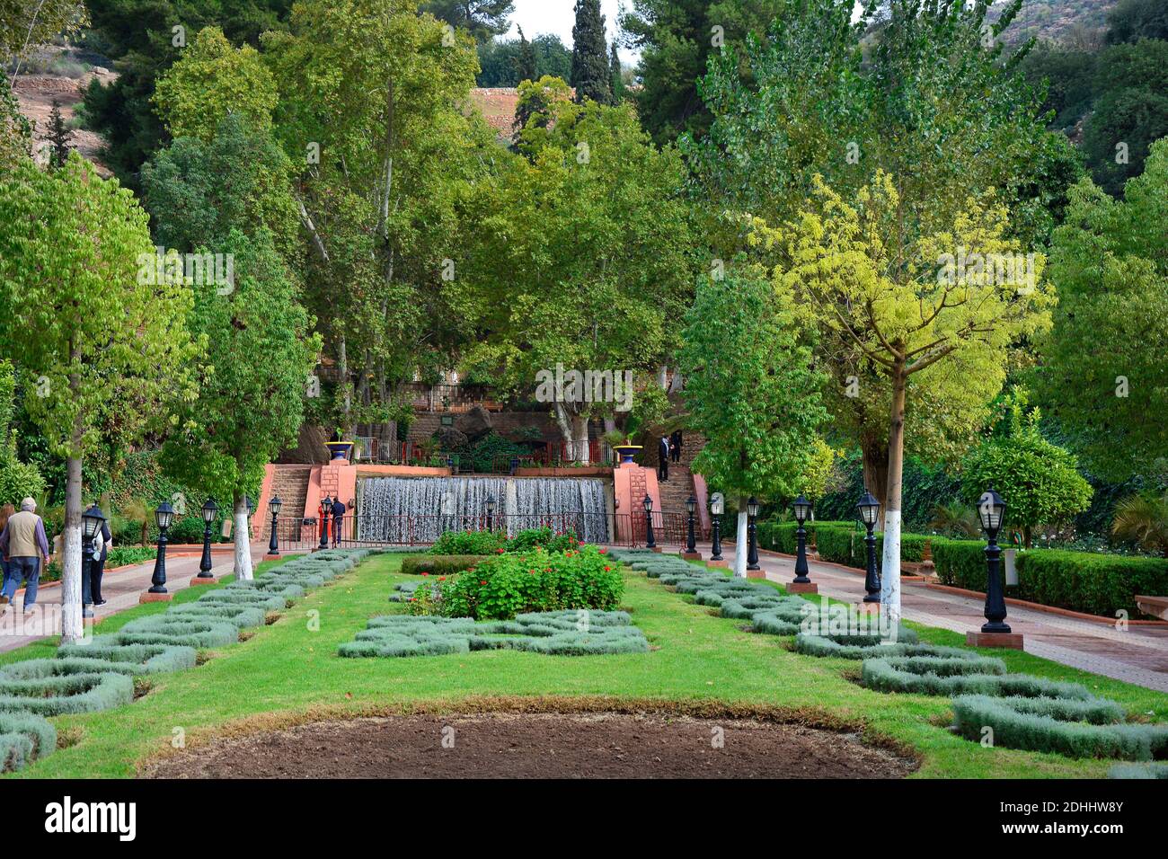 Morocco, spring Ain Asserdoun in public city garden of Beni Mellal ...