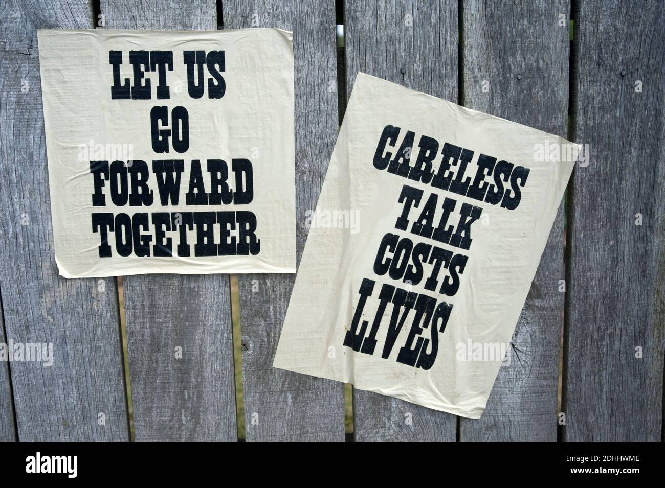 WW2 Posters At A 1940's WW2 Reenactment Event At The Black Country ...