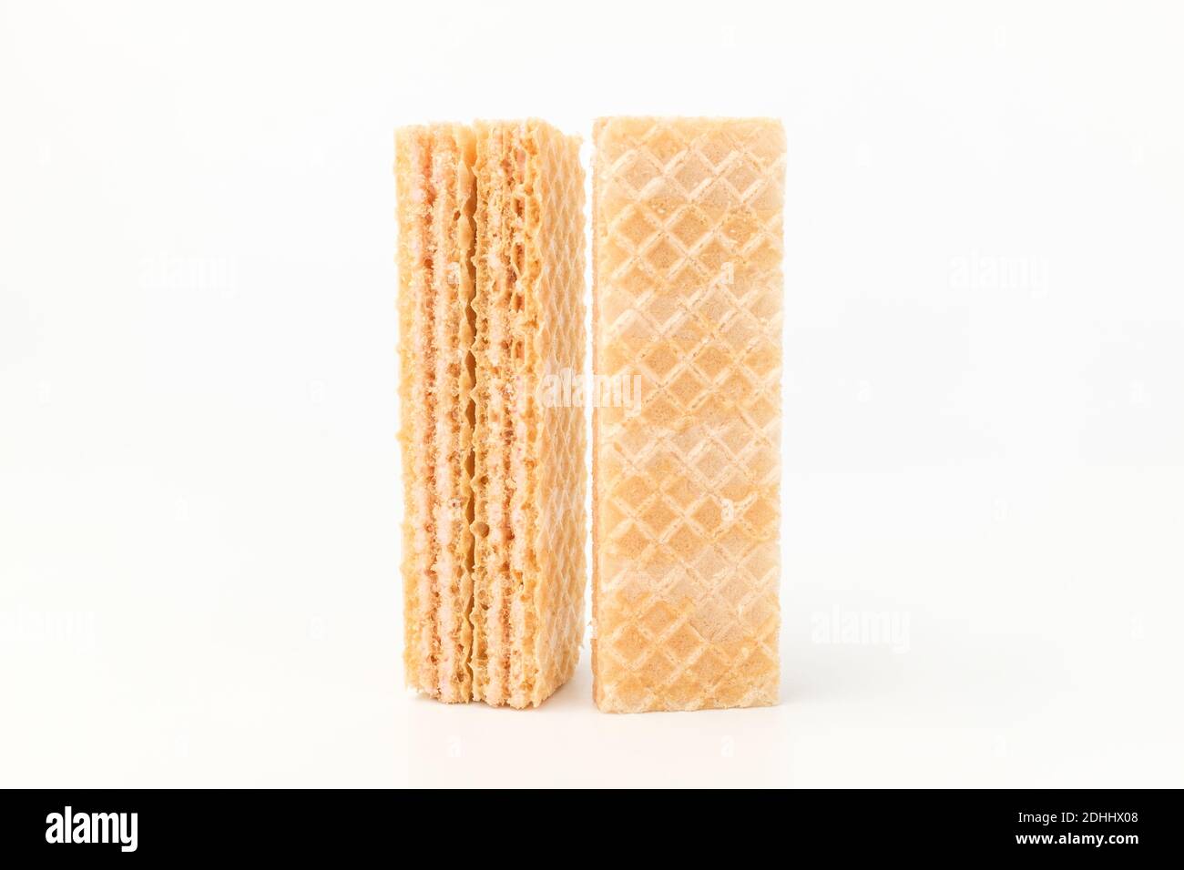 Wafer pastry on white background Stock Photo - Alamy