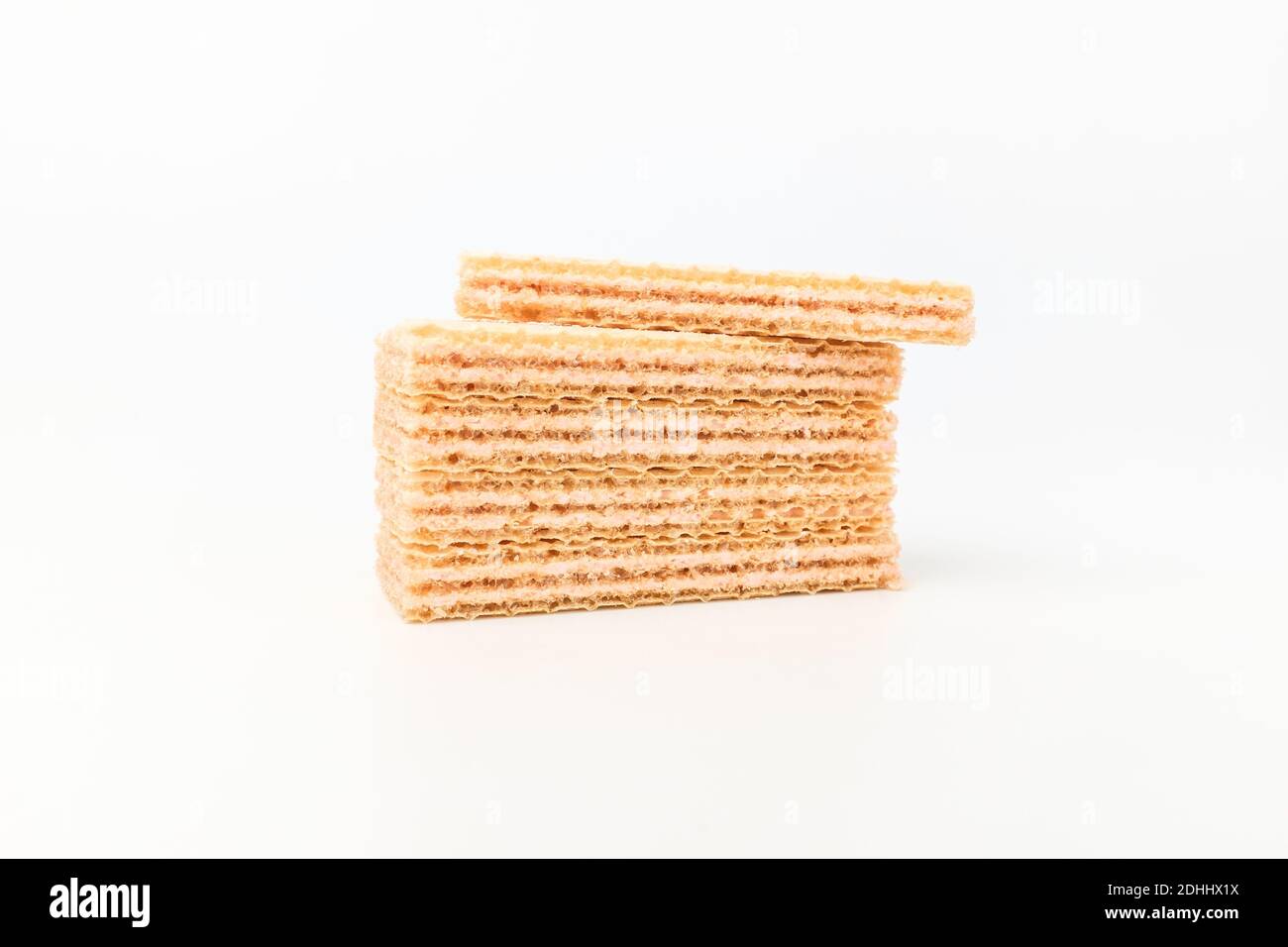 Wafer pastry on white background Stock Photo - Alamy