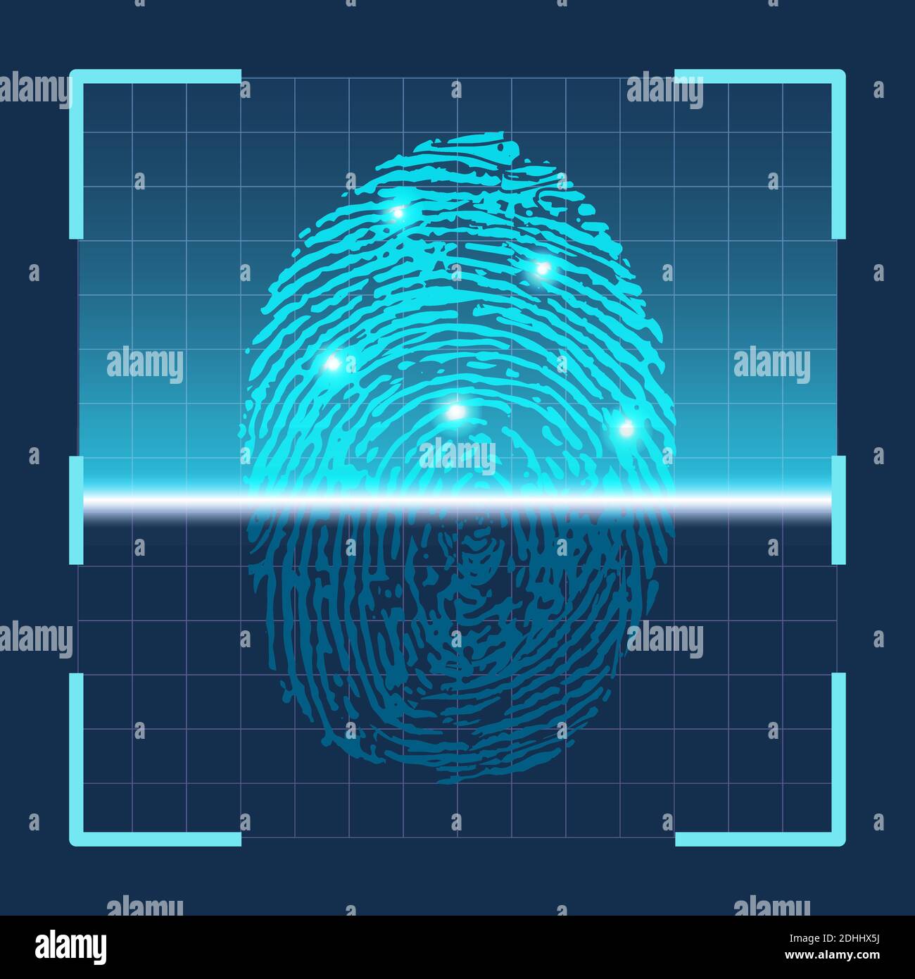 Fingerprint scan. Finger scanning biometric id futuristic technology ... Fingerprint scan. Finger scanning biometric id futuristic technology ...
