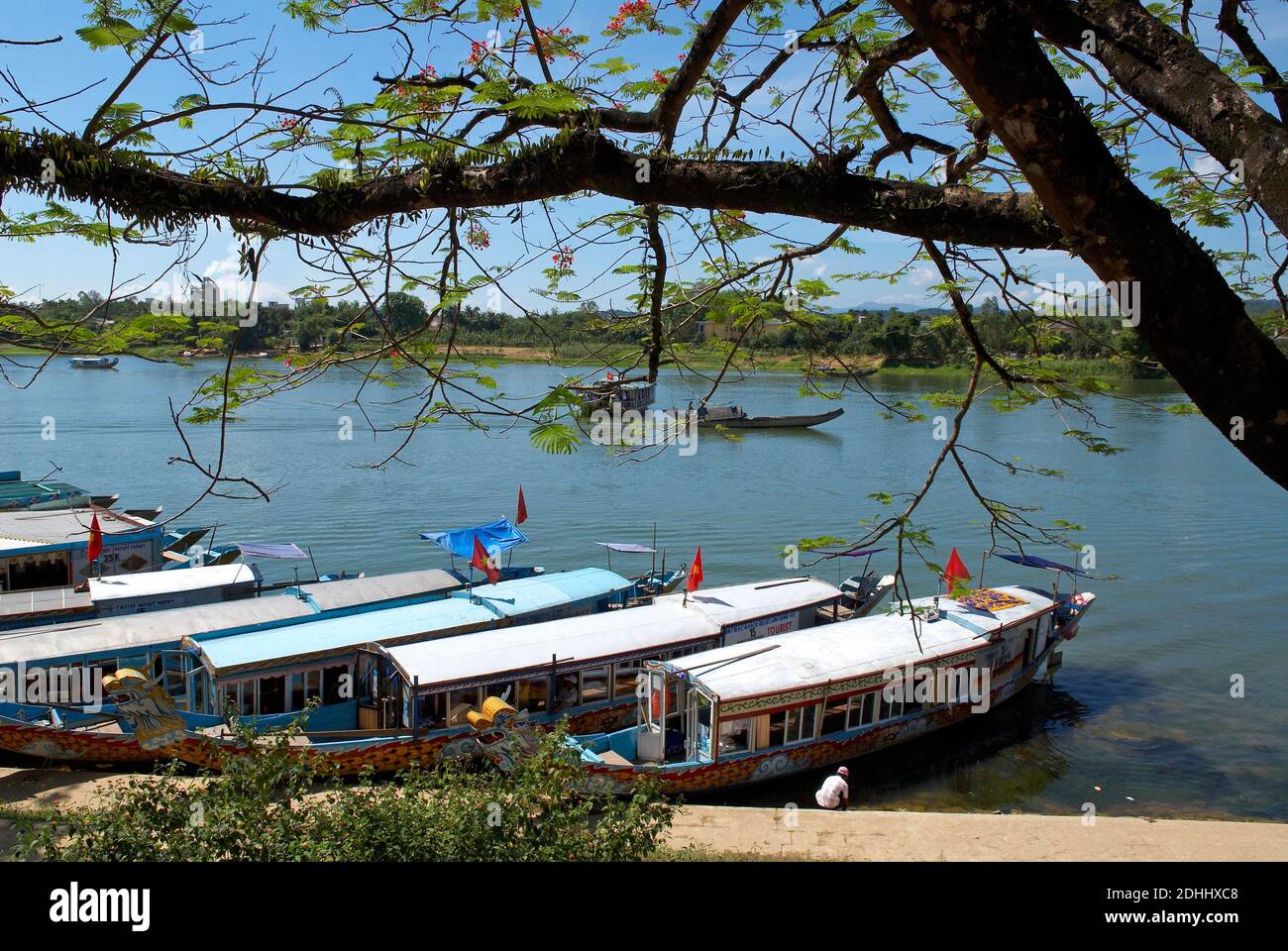 Vietnam. Hué. Tourist boat on the Perfume river Stock Photo - Alamy