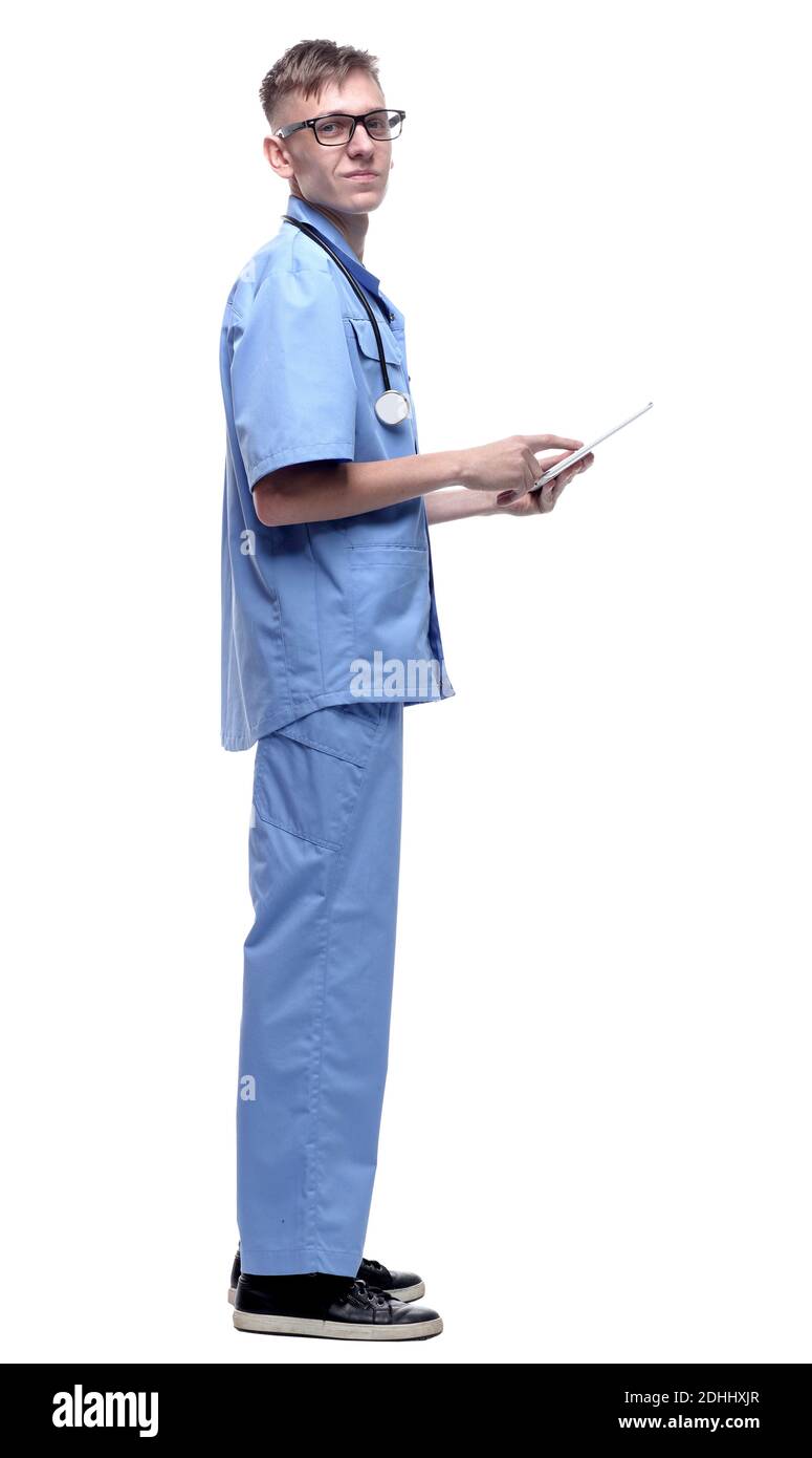 Side view professional electronics specialist hi-res stock photography ...