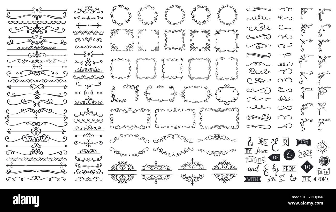 Vintage Calligraphy Border Designs