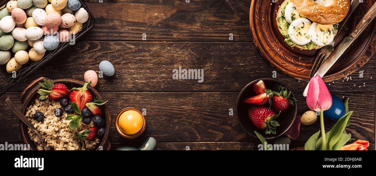 Banner flat lay baked hi-res stock photography and images - Alamy