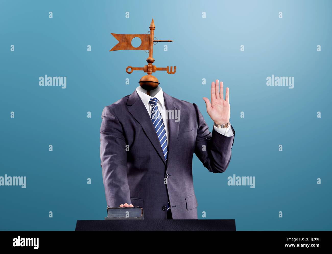 inauguration scene, new president under oath Stock Photo - Alamy