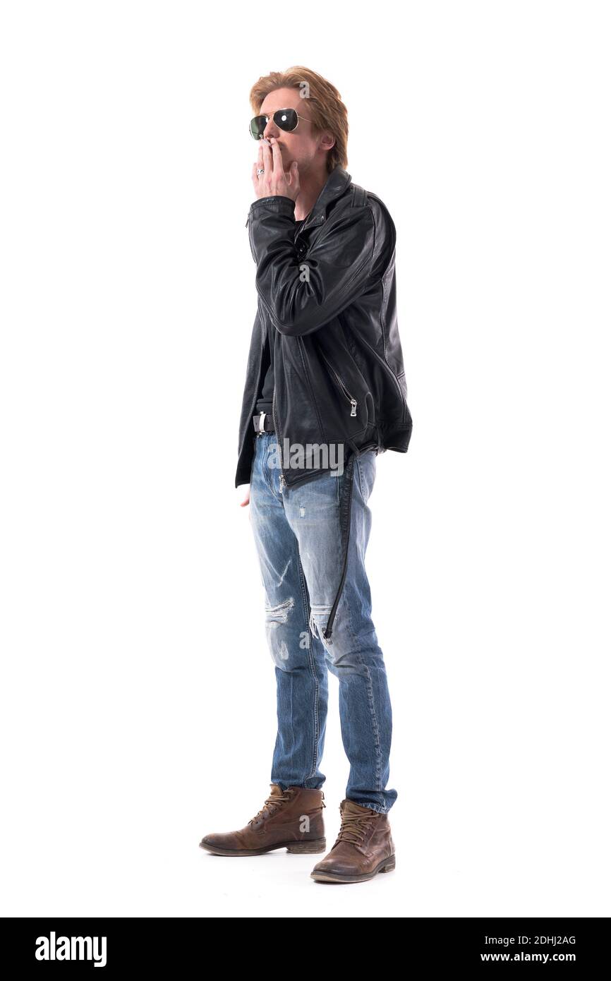 Smoking biker hi-res stock photography and images - Alamy