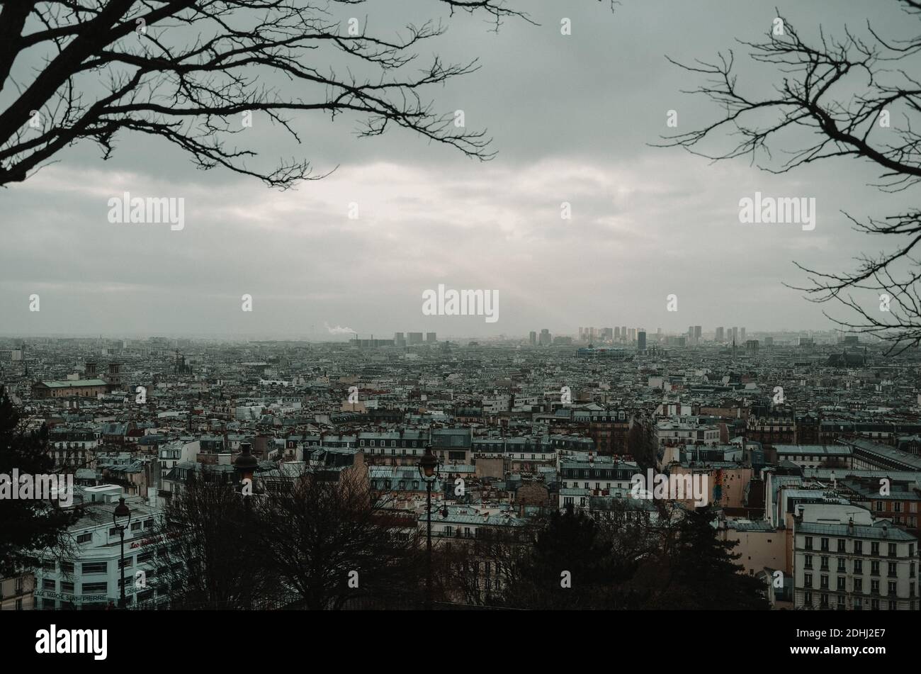 PARIS, FRANCE - Nov 17, 2020: Beautiful landscape shot of the amazing ...