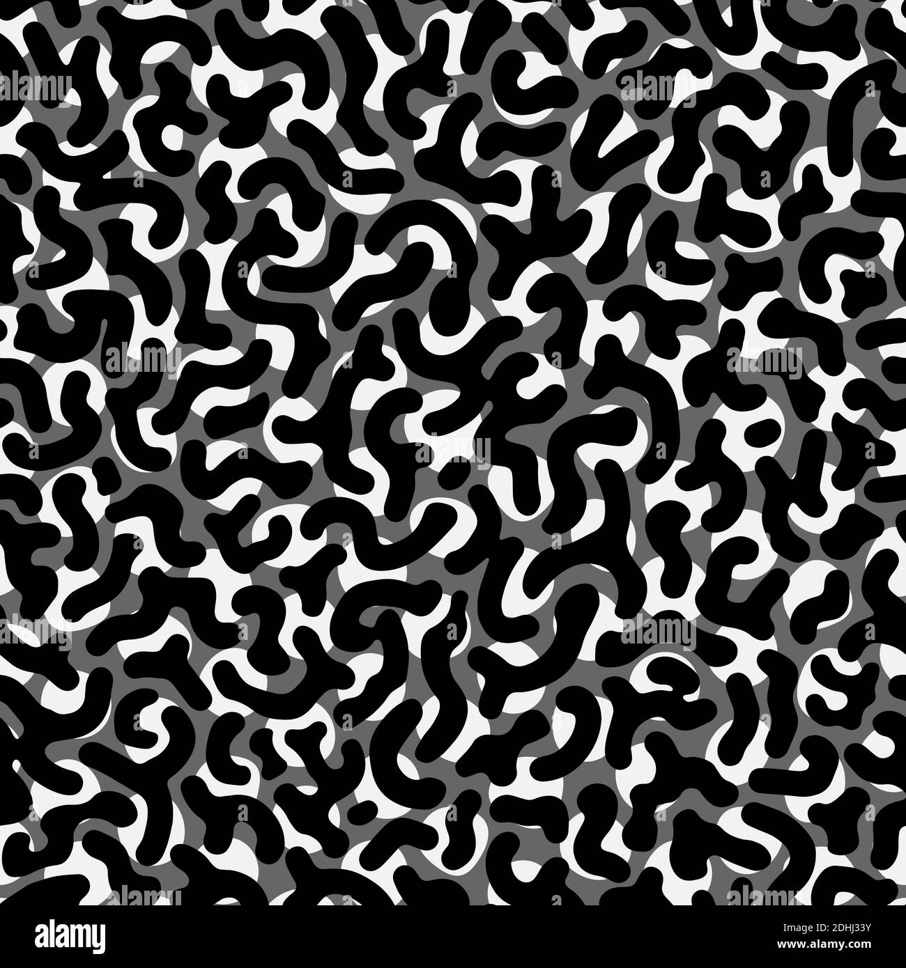 Vector hand drawn monochrome purifier fish skin seamless pattern Stock ...
