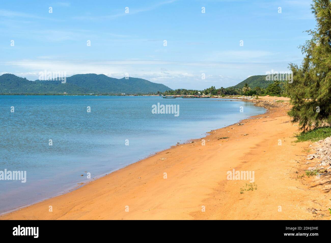 Views of paradise untouched beach with transparent water Stock Photo ...