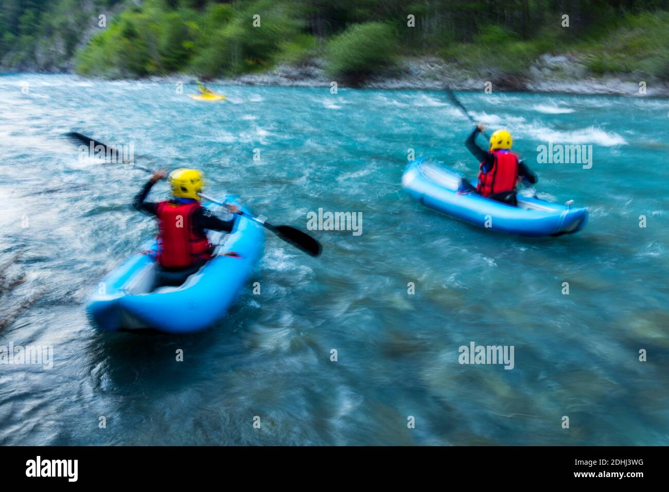 Kayaking, Ubaye Valley, Vallée de l'Ubaye, Alpes Haute Provence, France ...