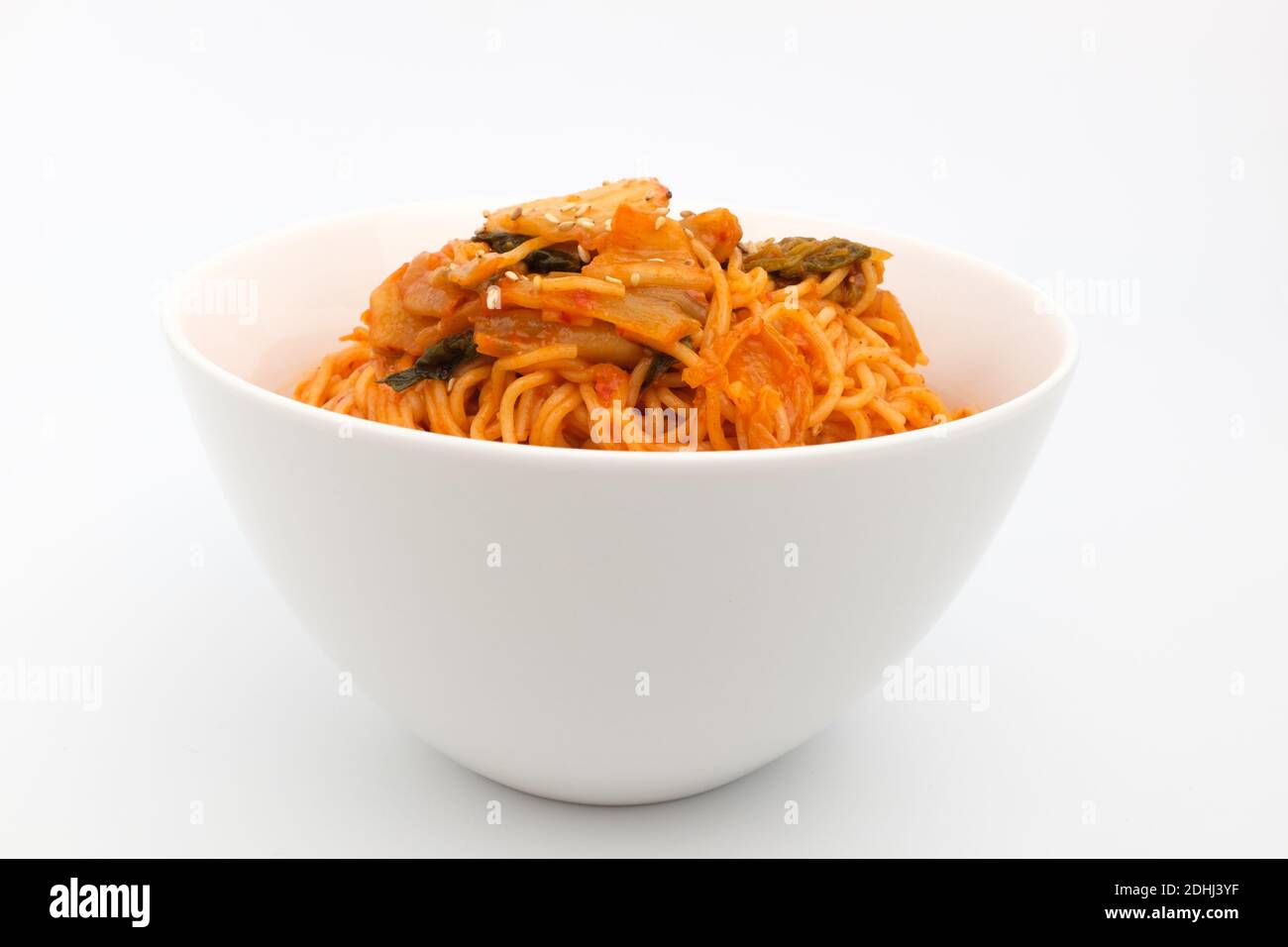 Red seasoned noodles with background Stock Photo - Alamy