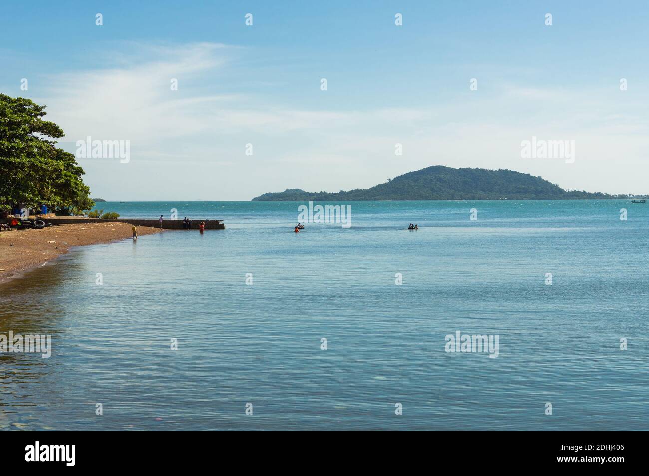 Kep beach on Cambodia coast. Island in the sea Stock Photo - Alamy