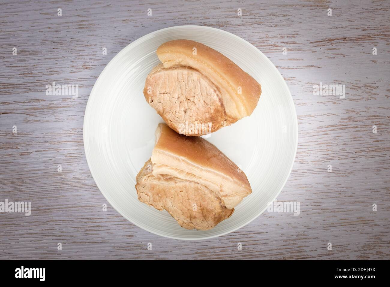 Boiled pork hind leg. Boiled tender meat. Plain pork Stock Photo - Alamy