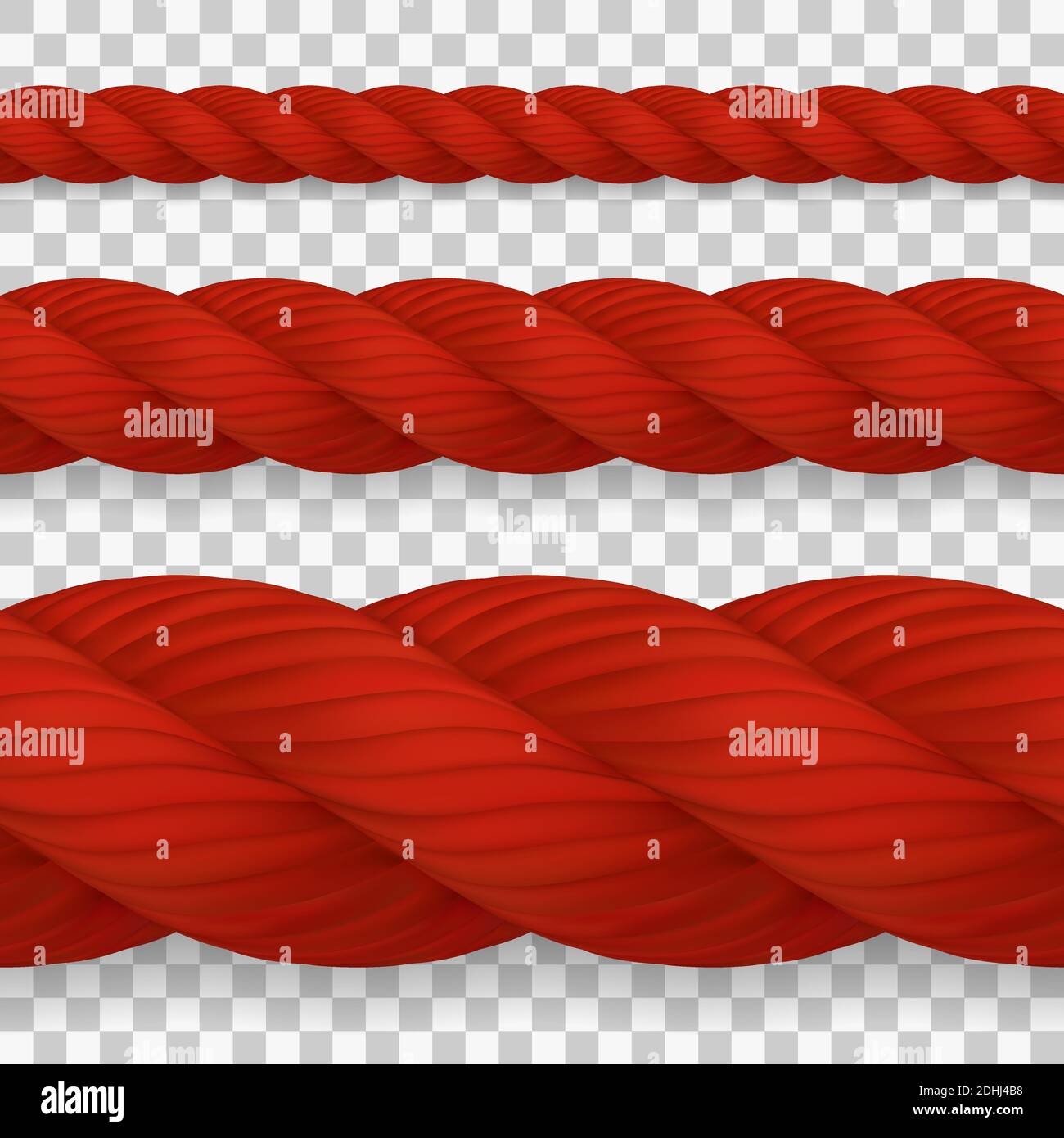 Set of seamless realistic hemp ropes with high detail Stock Vector ...