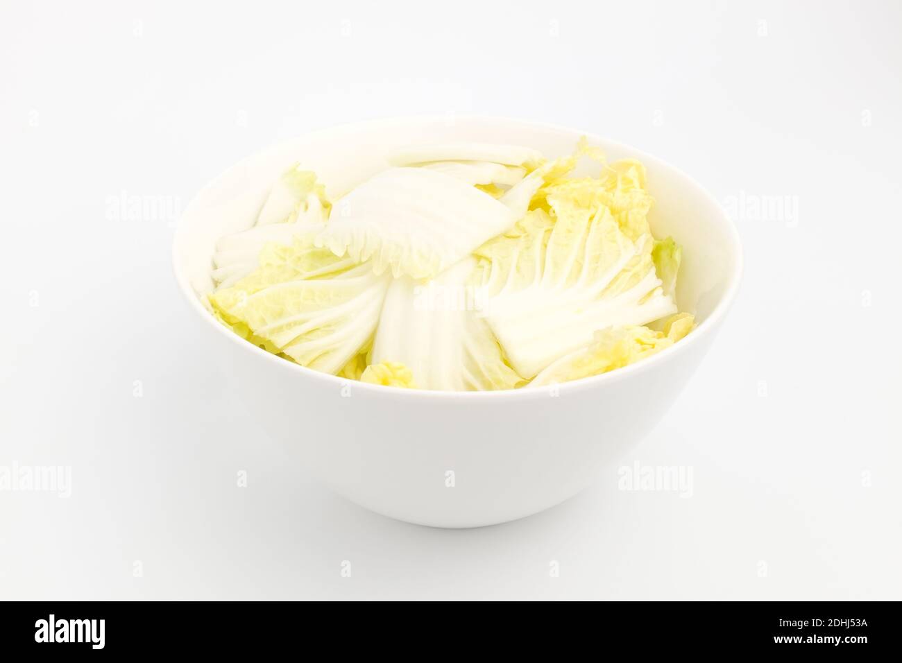 Chinese cabbage cut on white background Stock Photo - Alamy