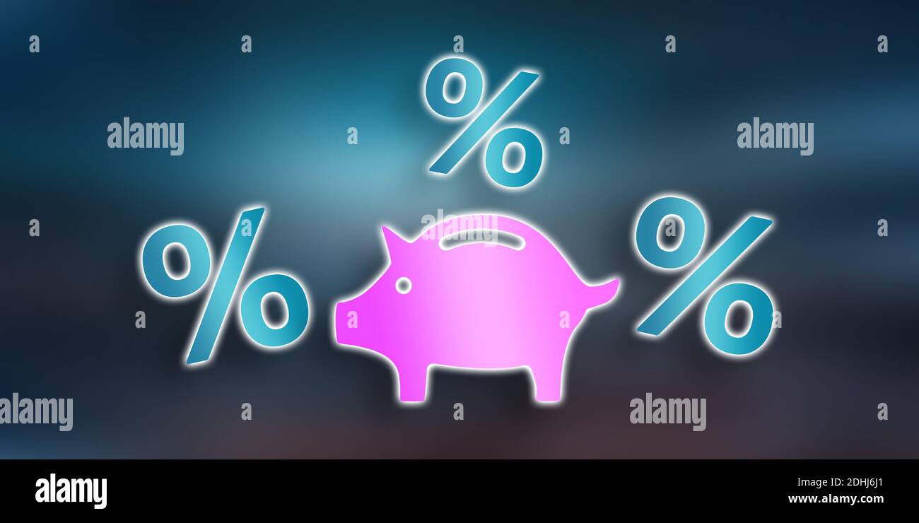 Illustration of an interest rates concept Stock Photo - Alamy