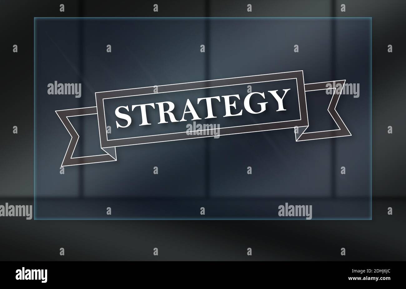 Strategy concept on dark background Stock Photo - Alamy