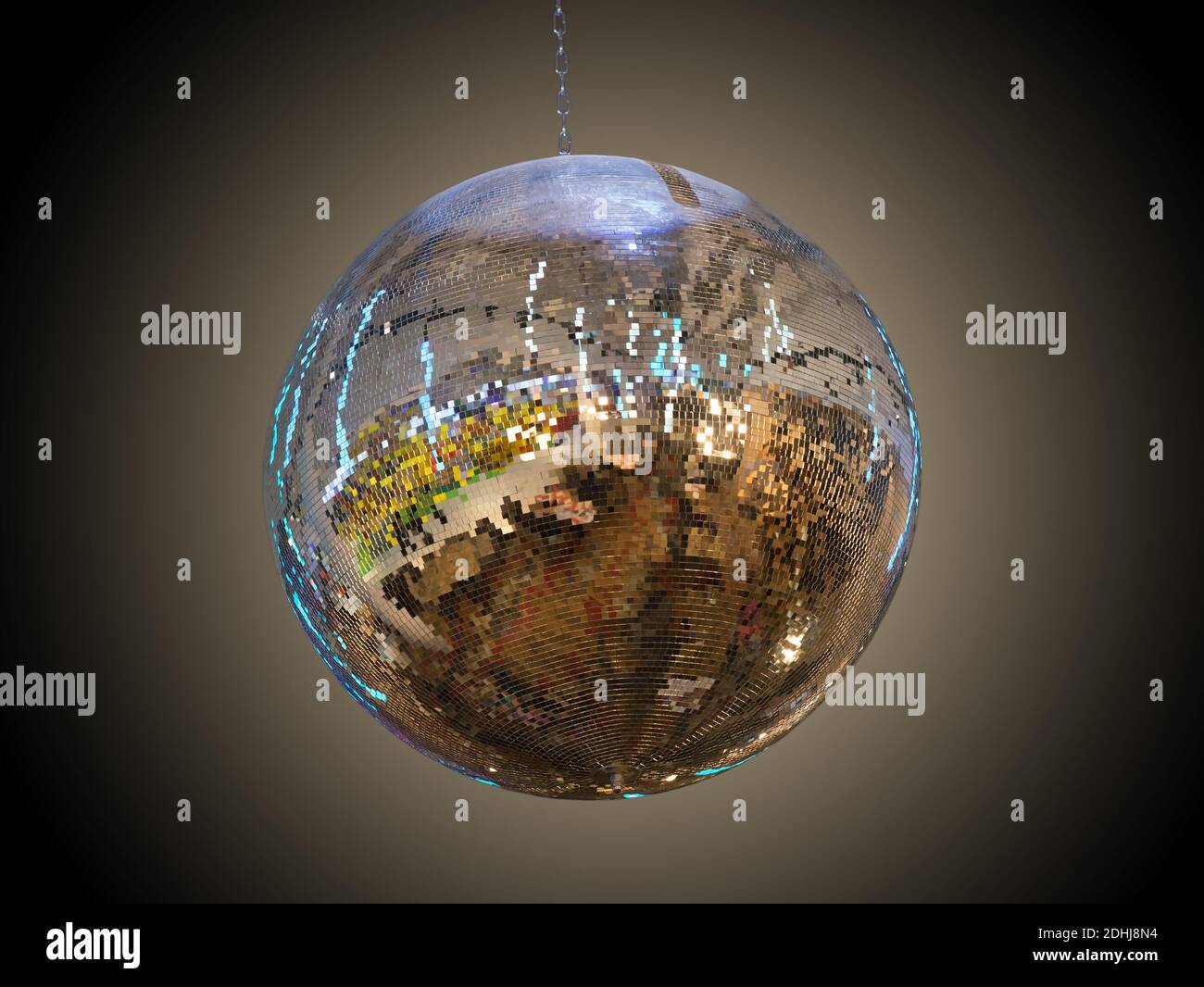 shiny mirror ball on a dark background Stock Photo - Alamy