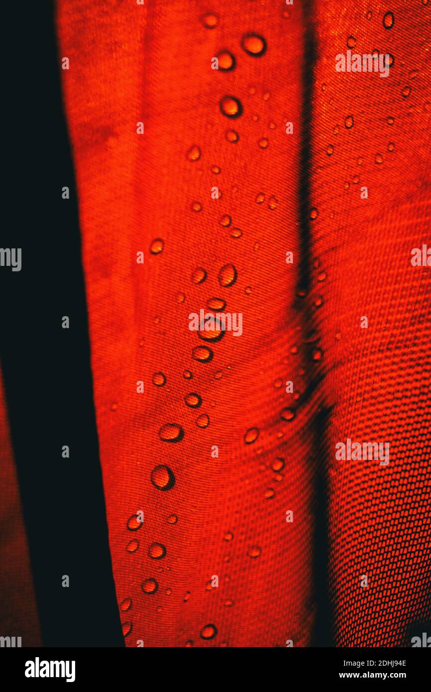 drops of water on a waterproof cloth Stock Photo - Alamy