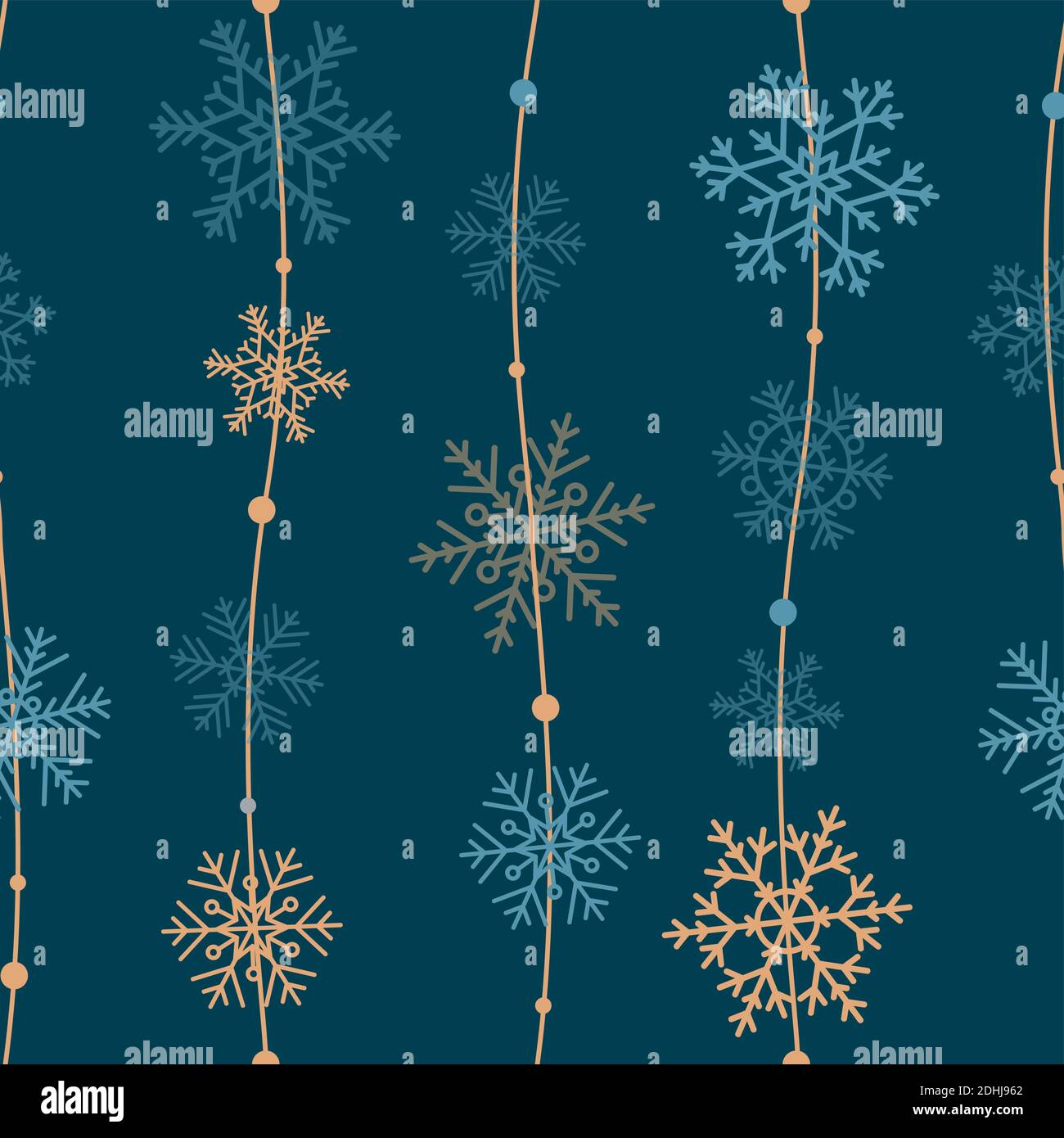 Snowflakes seamless pattern, vector illustration Stock Vector Image ...