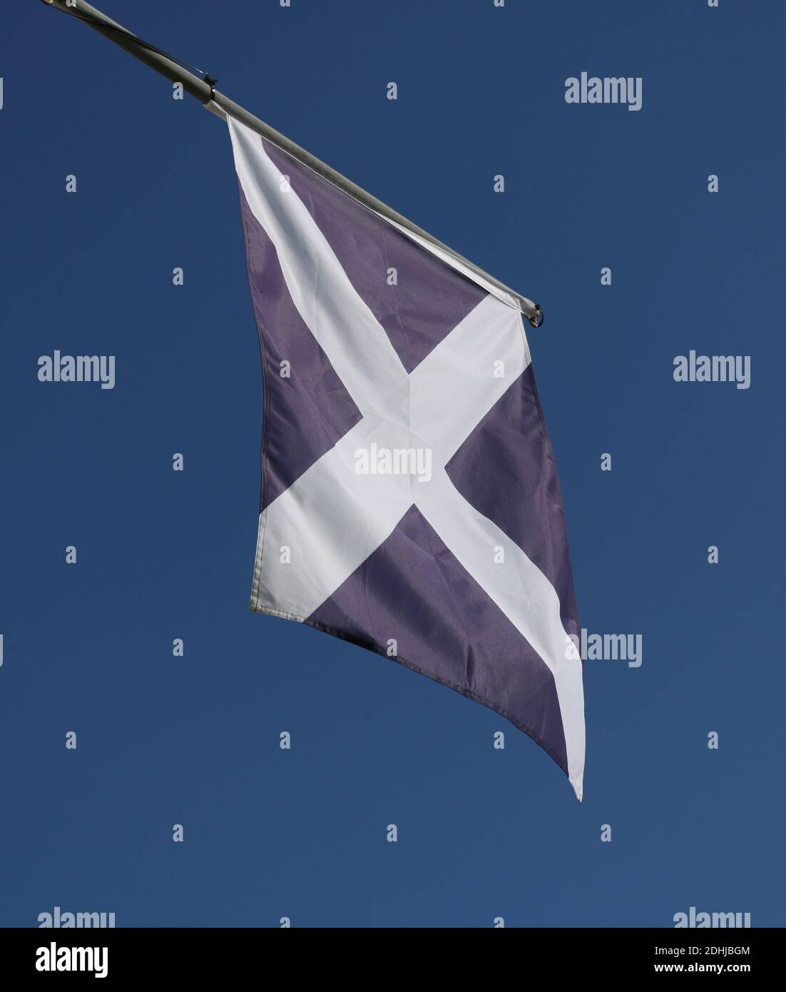 Scottish flag flying in Cyprus Stock Photo - Alamy