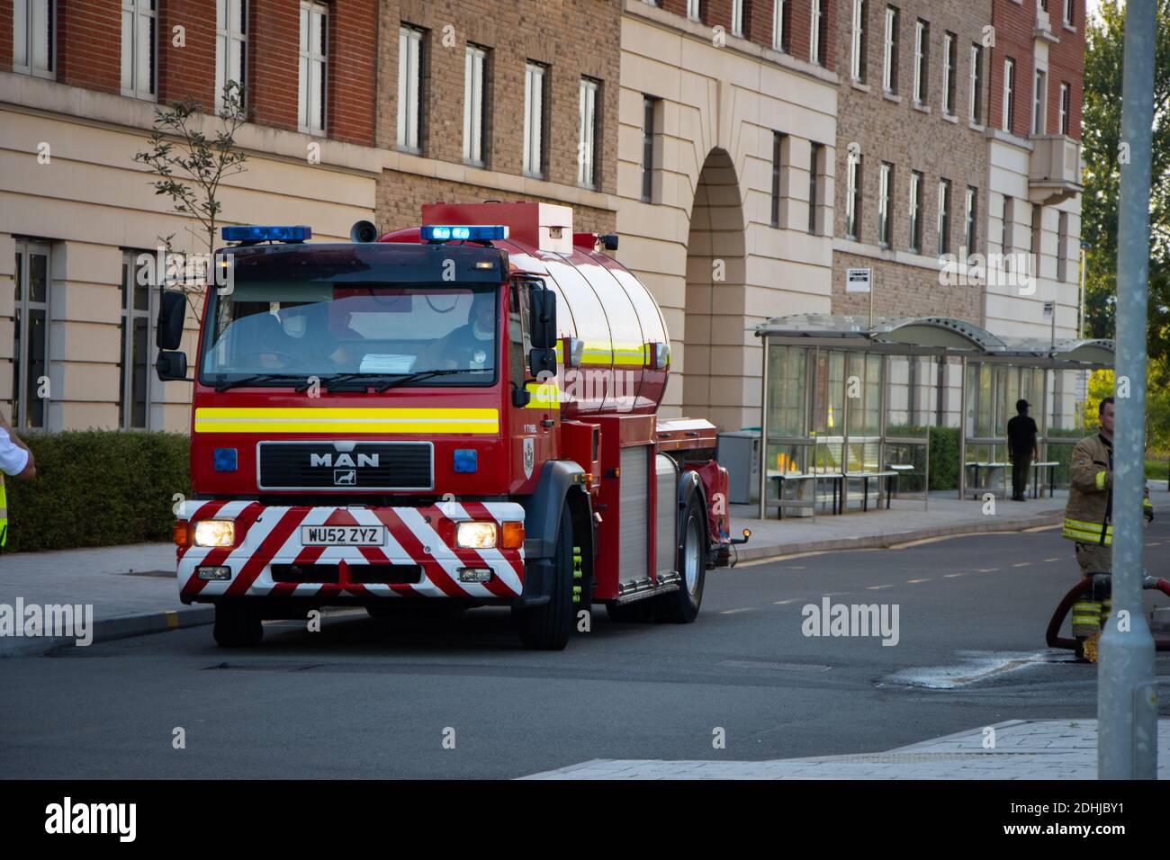 Firefighting water tender Stock Photo - Alamy