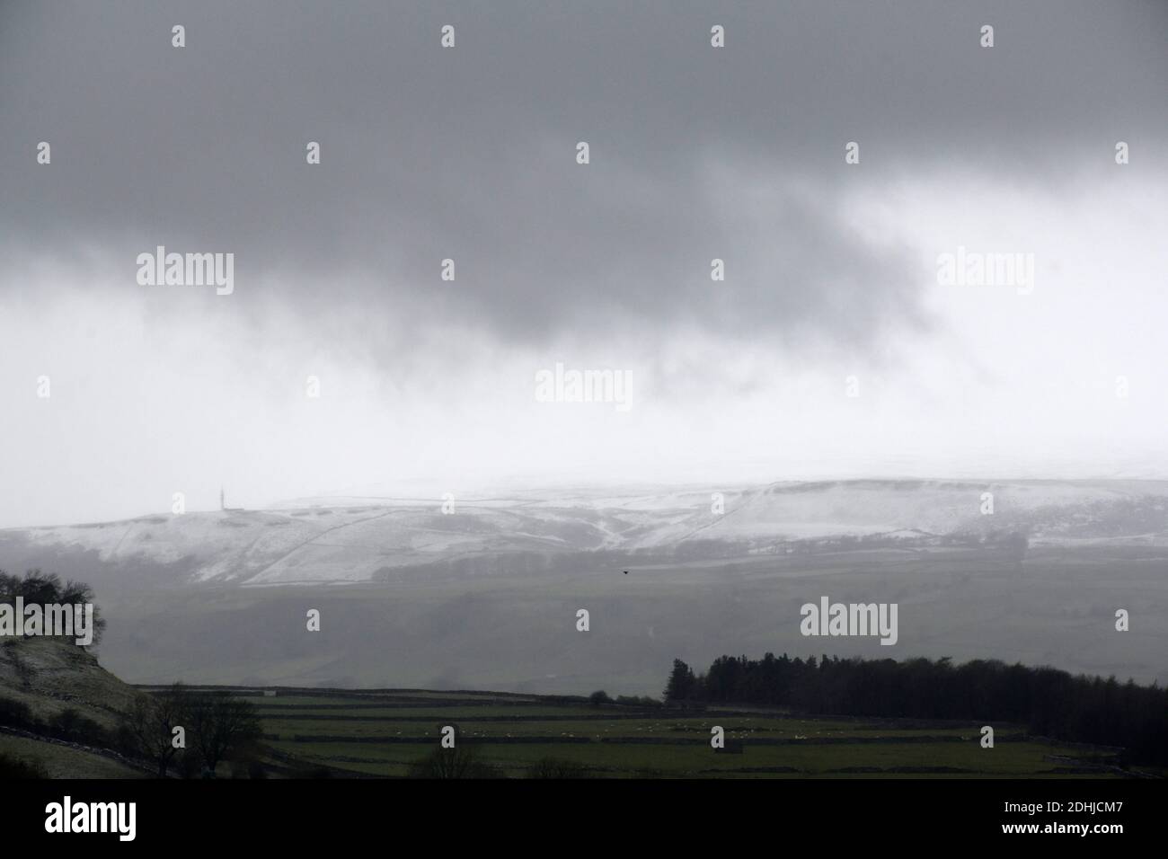 Pictured is a snowy scene in the Yorkshire Dales above Leyburn. weather ...