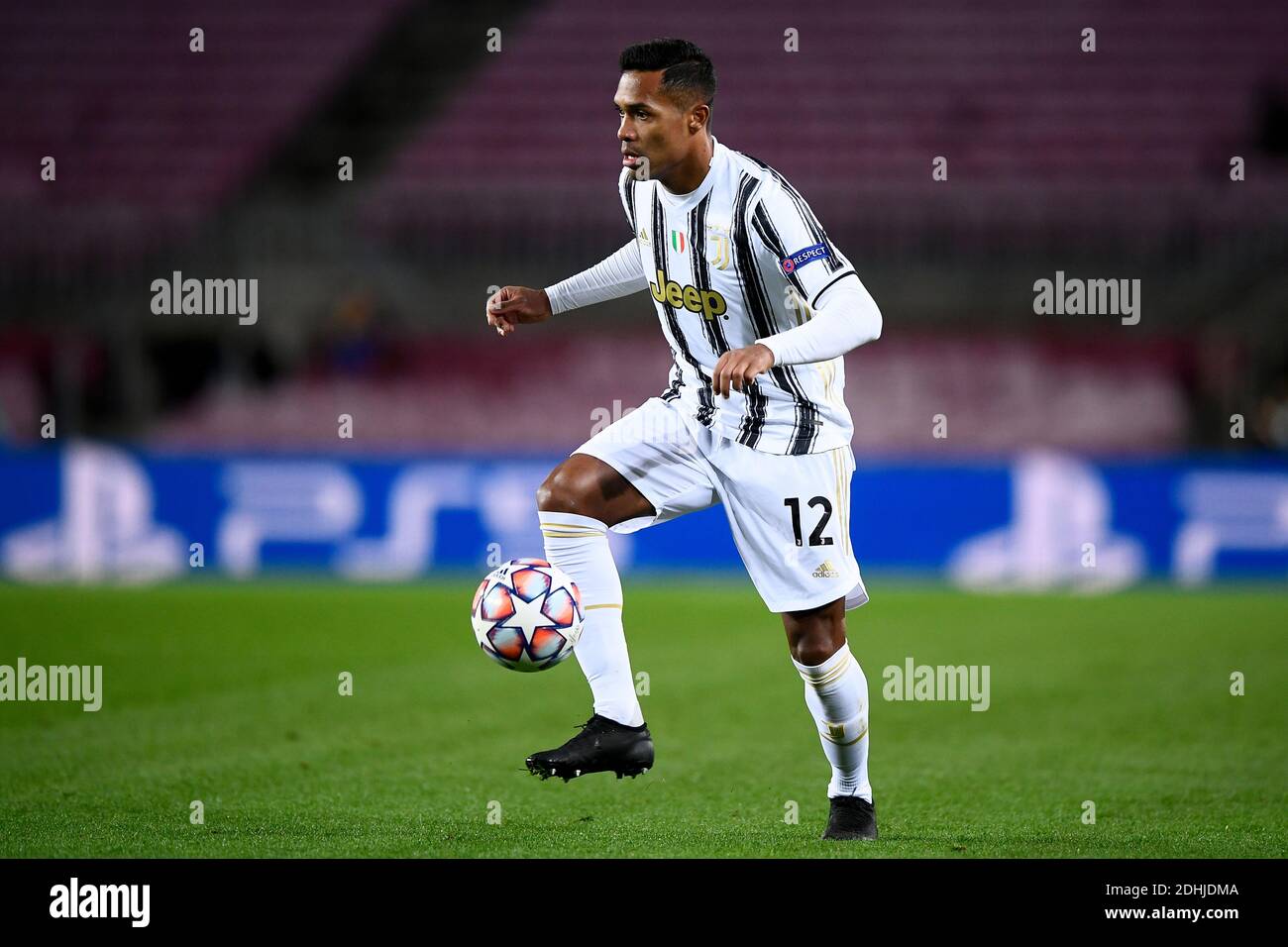 Barcelona, Spain - 08 December, 2020: Alex Sandro of Juventus FC in ...